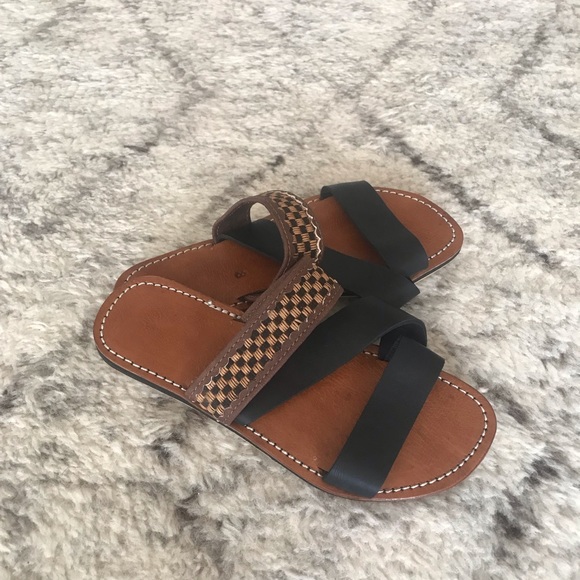 Shoes | Handmade Black Brown Moroccan Leather Sandals | Poshmark